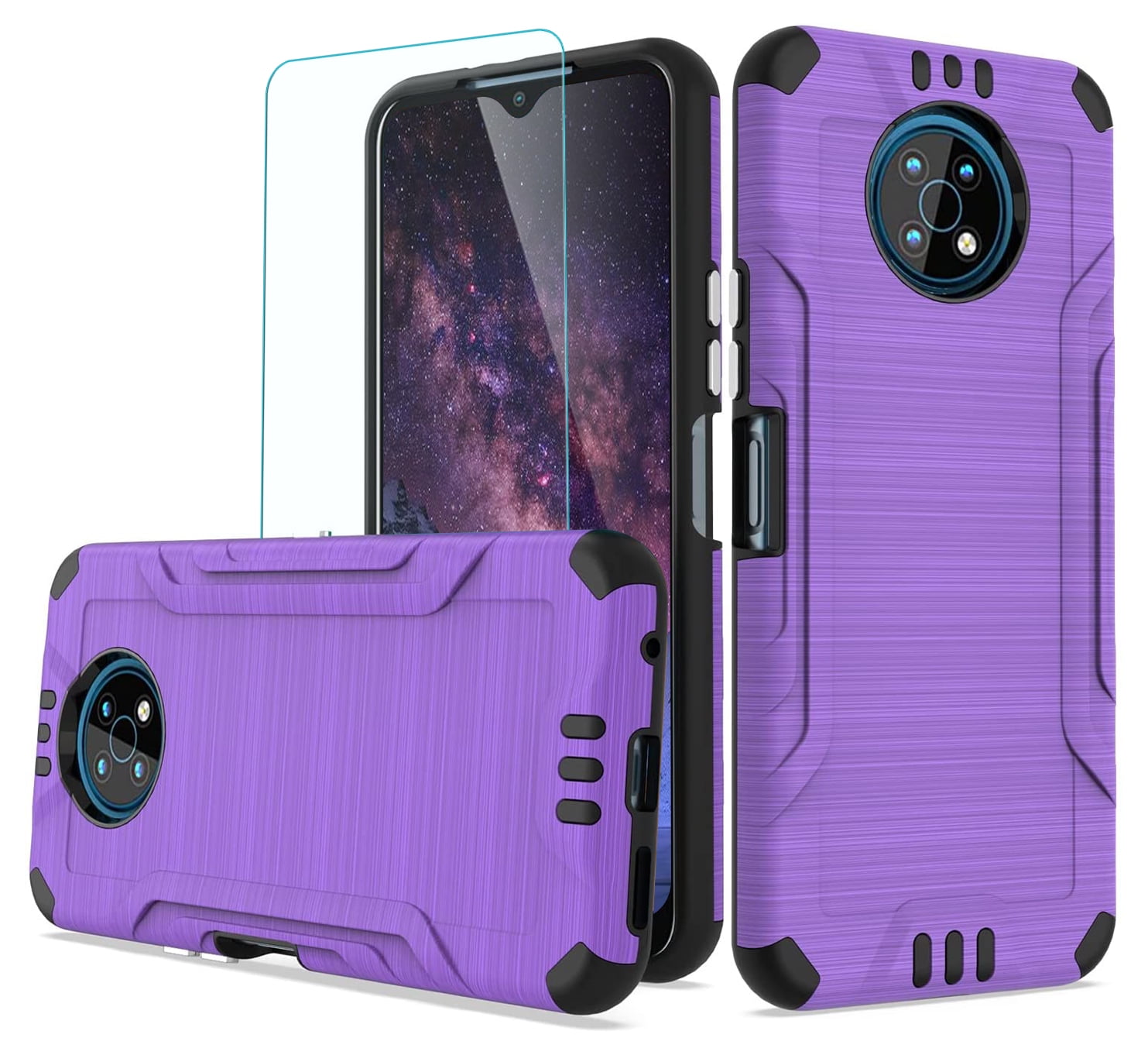 TJS Phone Case for Nokia G50 5G 6.82", with Tempered Glass Screen ...