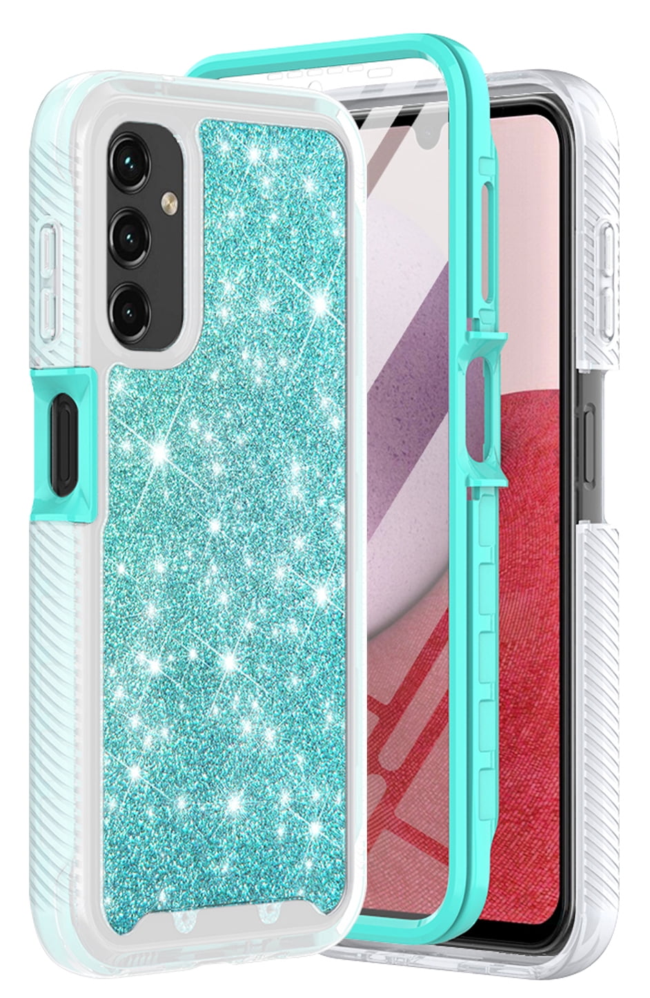 TJS Samsung Galaxy A14 5G/4G Phone Case, Glitter Bling Design, Full ...