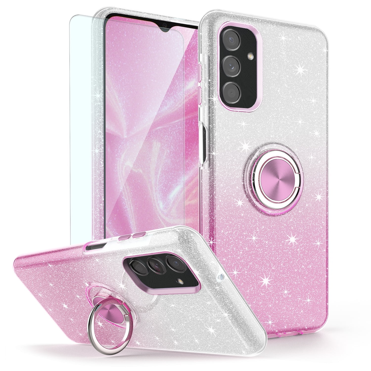 TJS for Samsung Galaxy A16 5G Phone Case, with Tempered Glass Screen ...