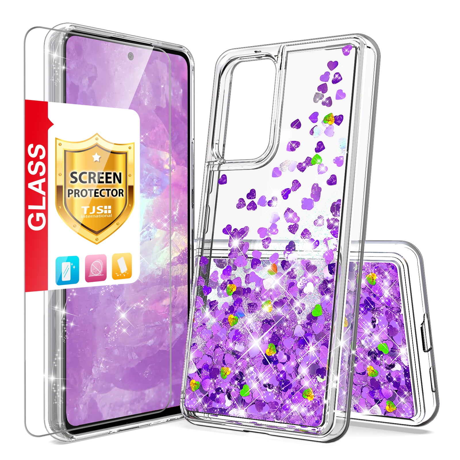 TJS for Samsung Galaxy A23 5G Phone Case, with Tempered Glass Screen ...