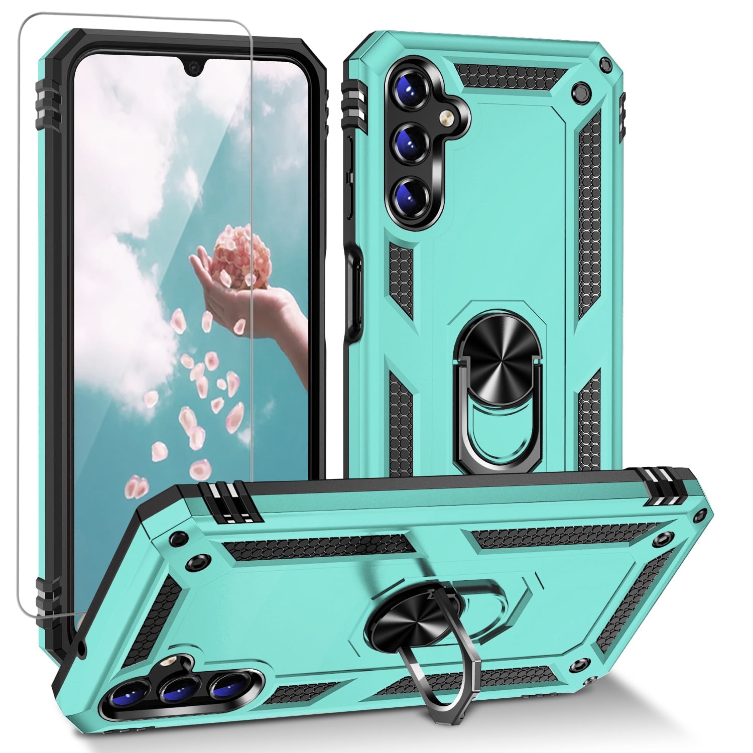 TJS for Samsung Galaxy A26 5G / A17 5G Phone Case, with Tempered Glass ...