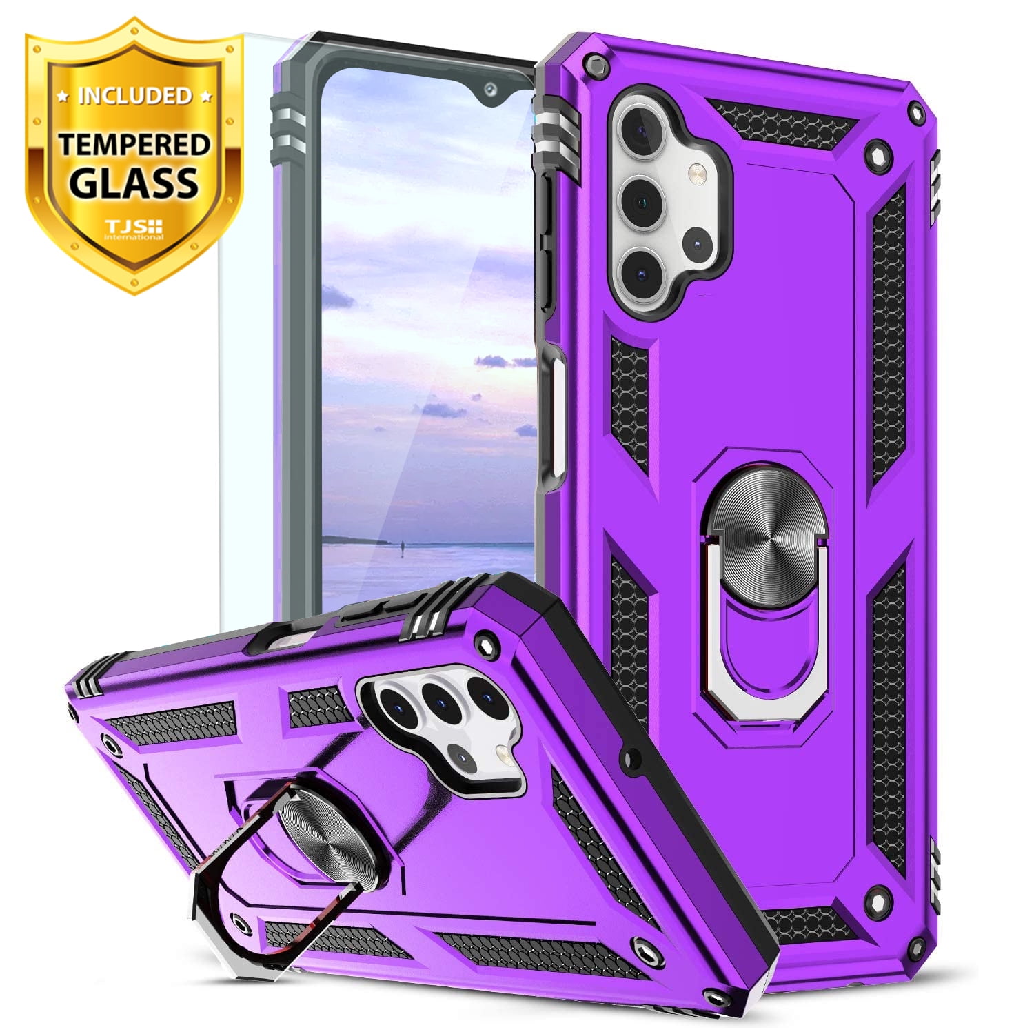TJS for Samsung Galaxy A32 5G Phone Case, with Tempered Glass Screen ... TJS for Samsung Galaxy A32 5G Phone Case, with Tempered Glass Screen ...
