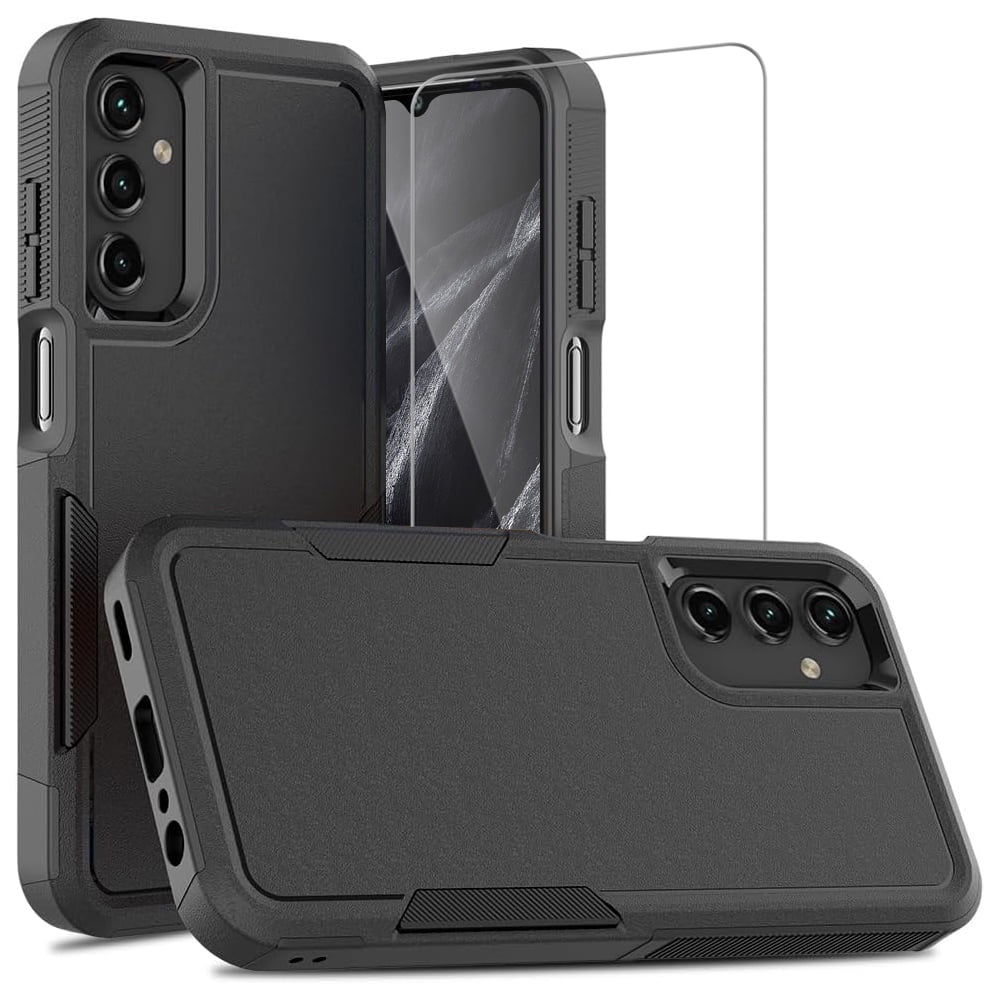 TJS Samsung Galaxy A36 5G, Galaxy A56 5G Case, Black Rugged Shockproof ...