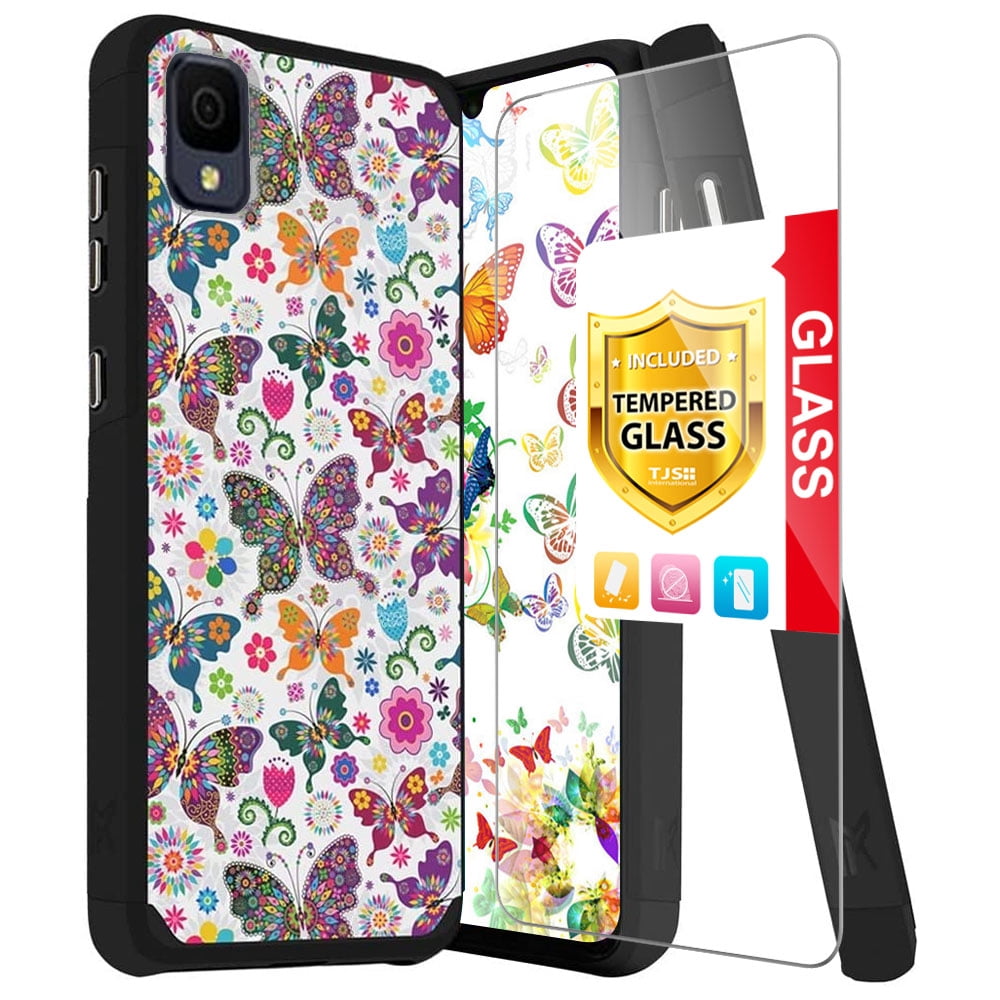 TJS for TCL 30 Z (T602DL) | TCL 30 LE Phone Case, with Tempered Glass ...