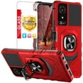 TJS TCL K24 K23 Phone Case, Tempered Glass Protector, Military Armor ...