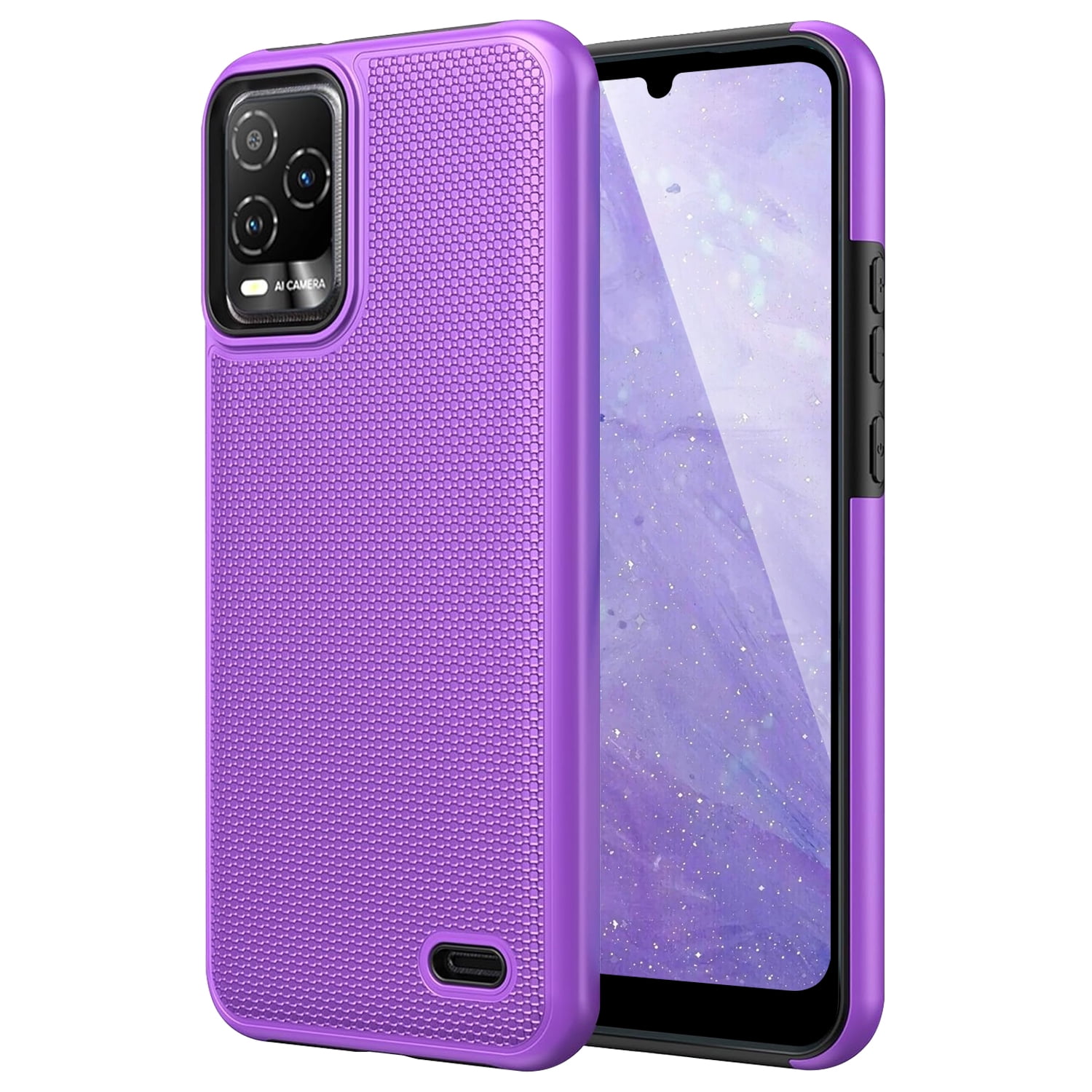 TJS for BLU View 5 Pro (B170D) Phone Case, Slim Dual Layer Hybrid ...