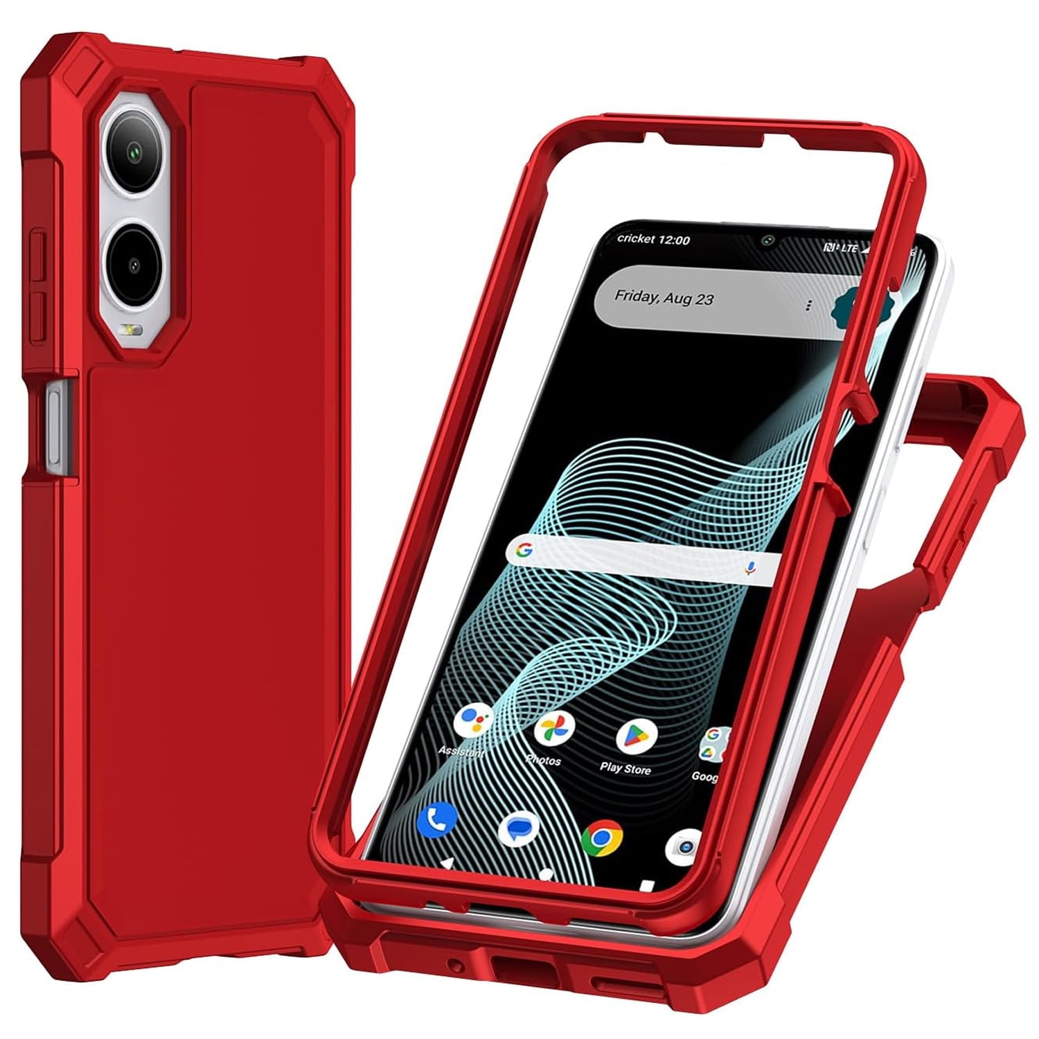 TJS for Cricket Debut S3 Phone Case, Full Body Protective Heavy Duty ...