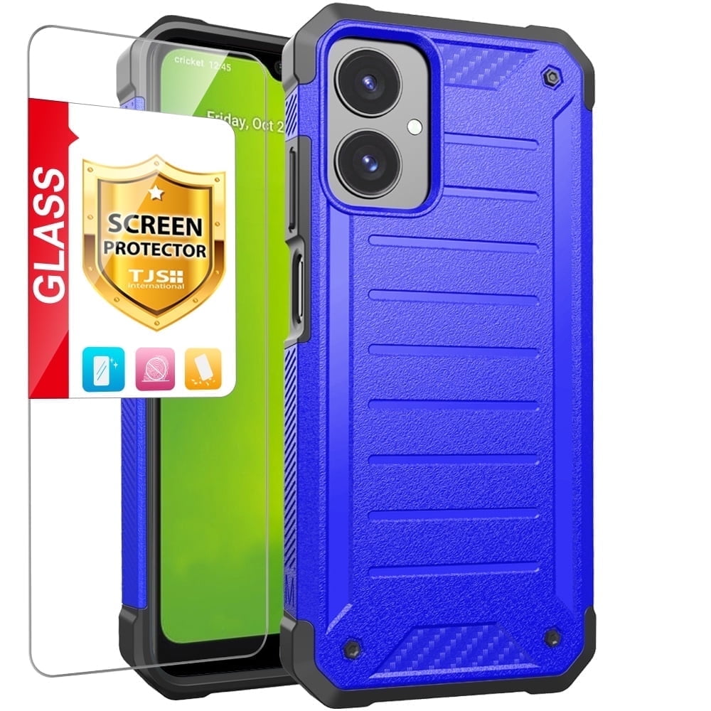 TJS for Cricket Icon 2026 / AT&T Propel 3 5G Phone Case, with Tempered ...
