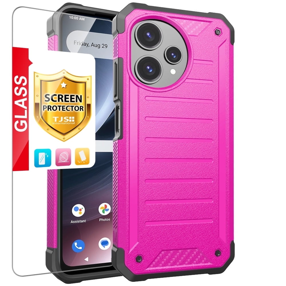 TJS for Cricket Icon PLUS 2026 / AT&T Verge 2 Phone Case, with Tempered ...