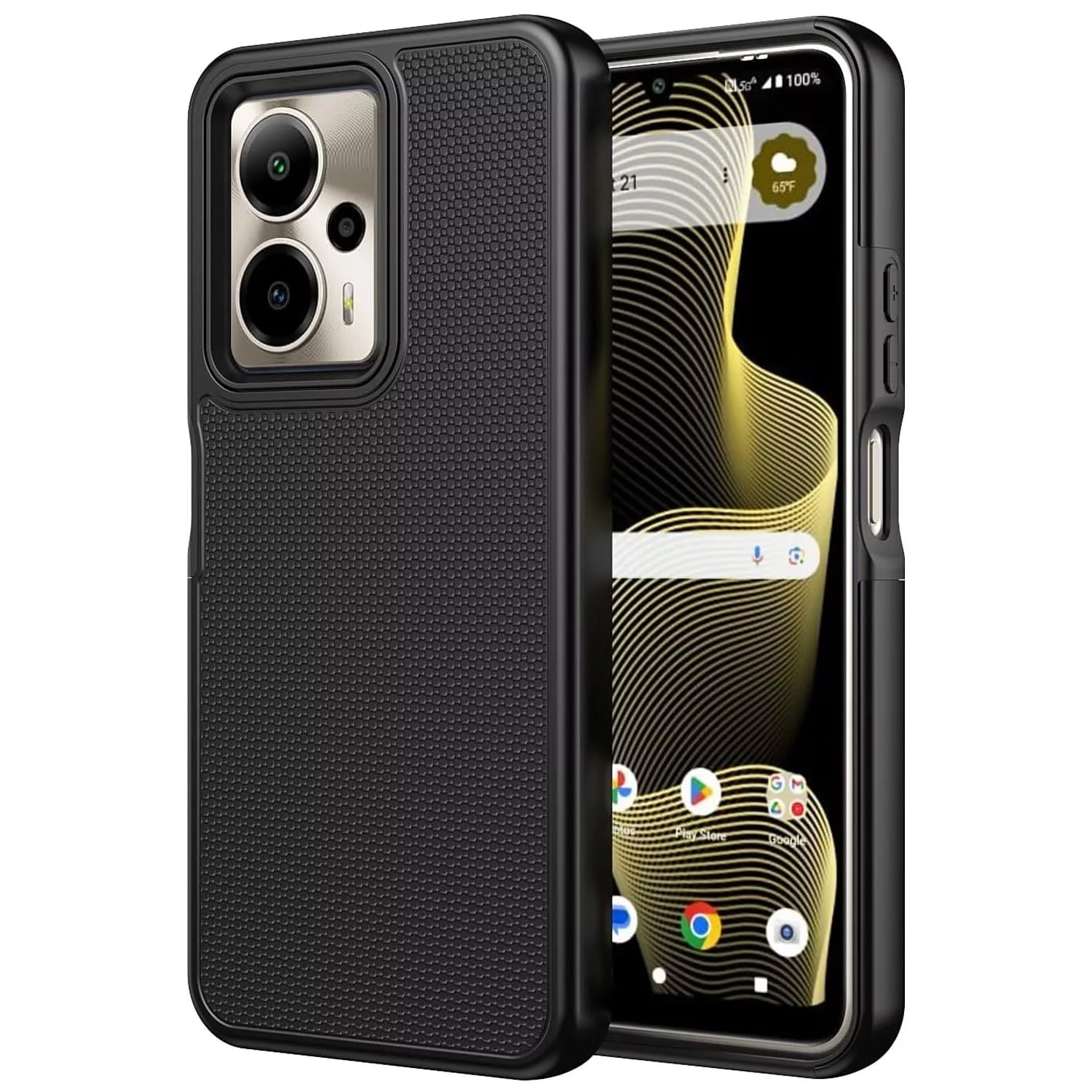 TJS for Cricket Outlast 5G 2024 Phone Case, Slim Dual Layer Hybrid ...