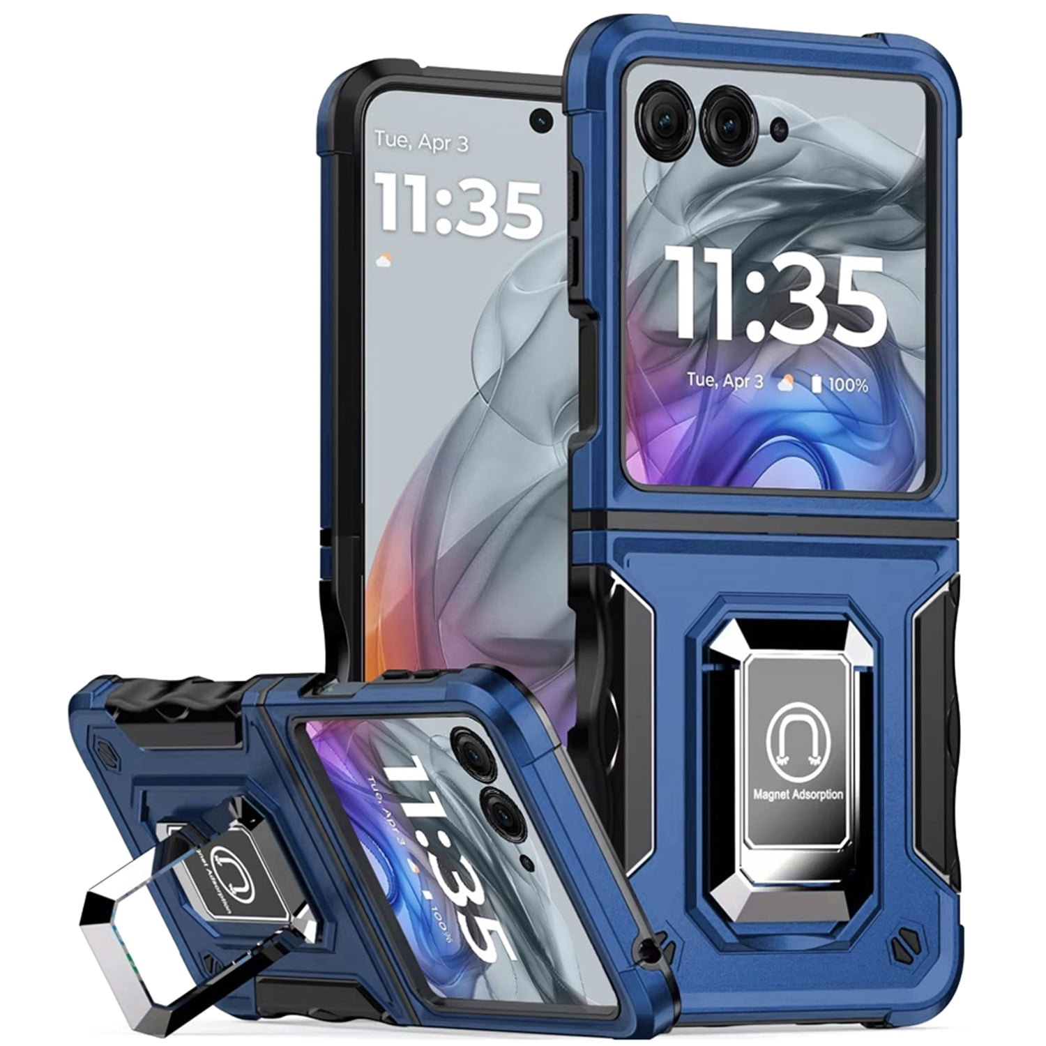 TJS for Motorola Razr 2024 Phone Case, [Military Grade] Heavy Duty ...