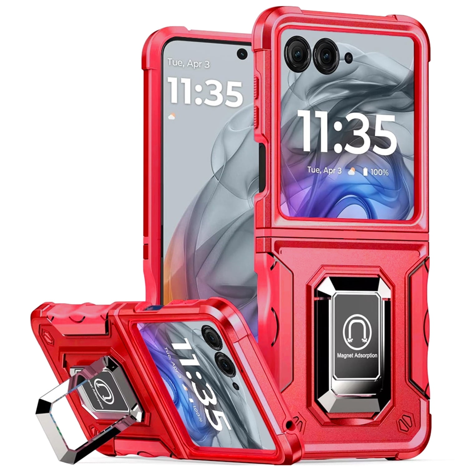 TJS Motorola Razr 2025/2024 Phone Case, Shockproof Kickstand Cover ...