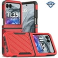 TJS for Motorola Razr 2024 Phone Case, [Military Grade] Noble Lined Shockproof Dual Layer Hybrid ...