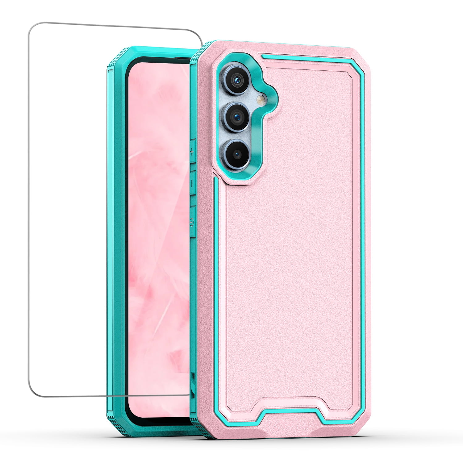 TJS Samsung Galaxy A16 5G Phone Case, Tempered Glass Screen Protector ...