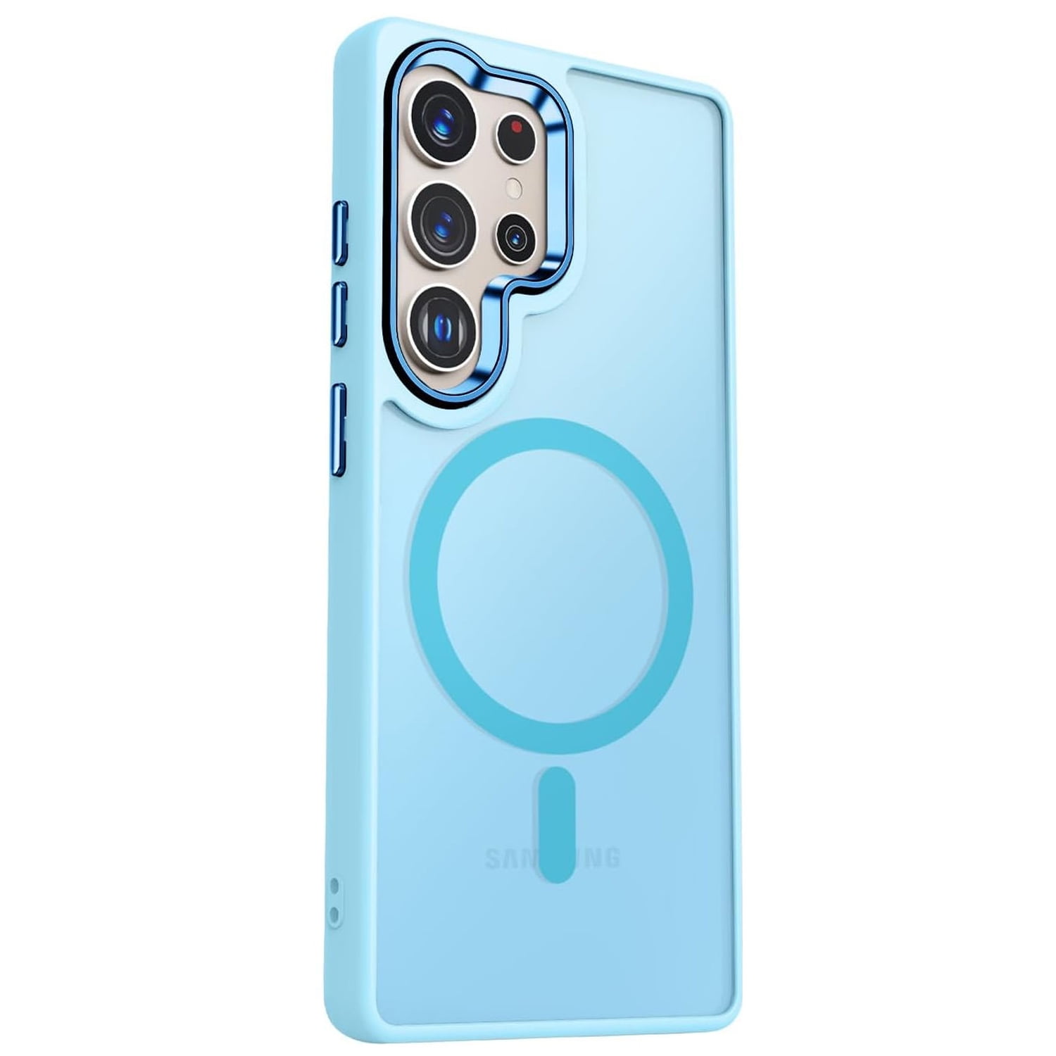TJS for Samsung Galaxy S25 Ultra Phone Case, Magnetic Ring Translucent ...