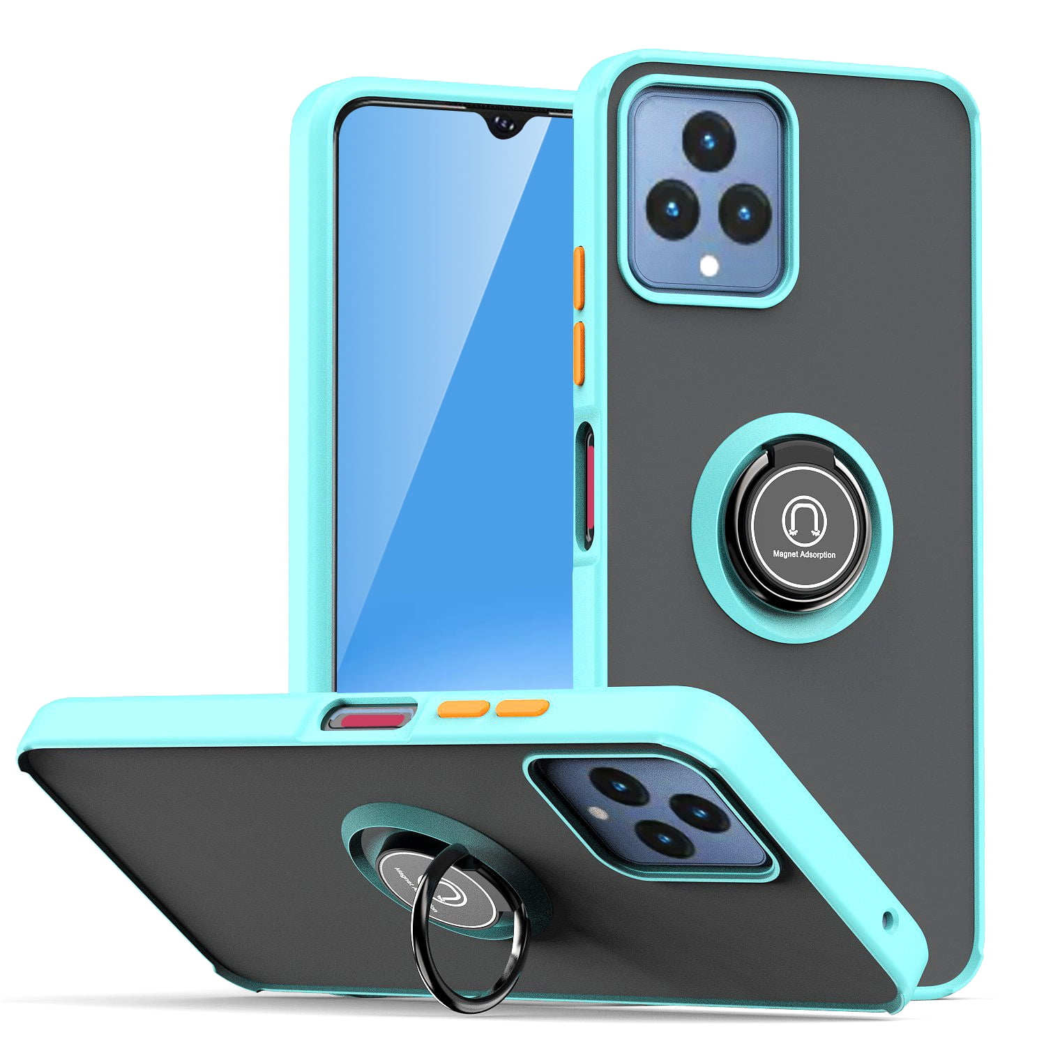 TJS T-Mobile Revvl 6x/6 5G Phone Case, 360° Rotating Ring, Magnetic ...