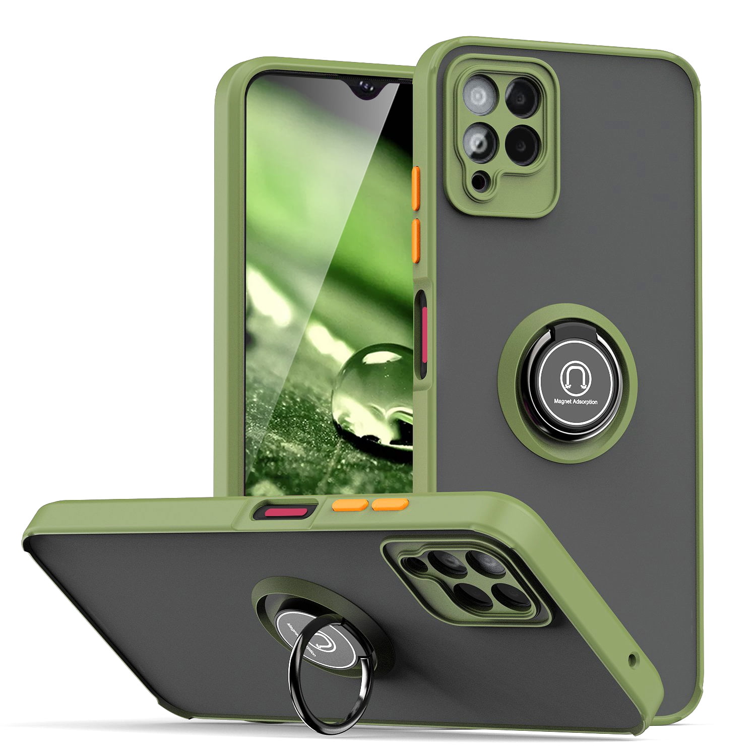 TJS Phone Case for T-Mobile Revvl 6x/6 Pro 5G, 360° Rotating Ring ...