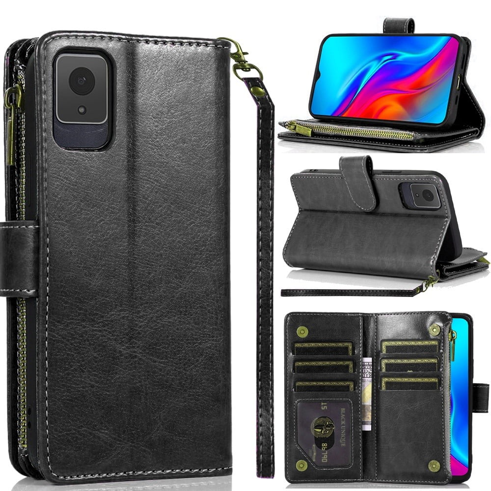 TJS for TCL K11 T432W / TCL 502 Phone Case, Luxury Wallet Card ID ...