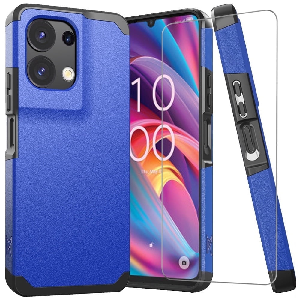 TJS for TCL K32 5G / K33 5G Phone Case, with Tempered Glass Screen ...