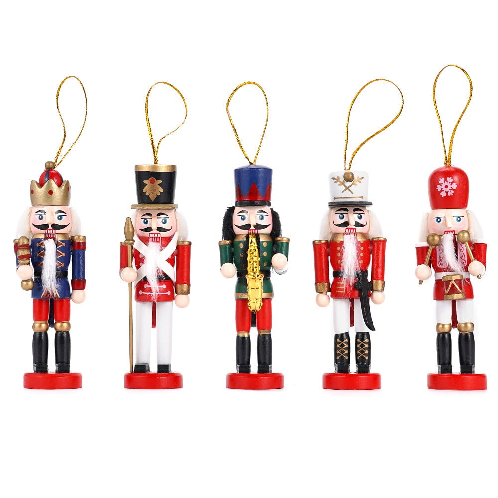 TJT 5-Piece Nutcracker Decorations, Christmas Nutcracker Soldier ...