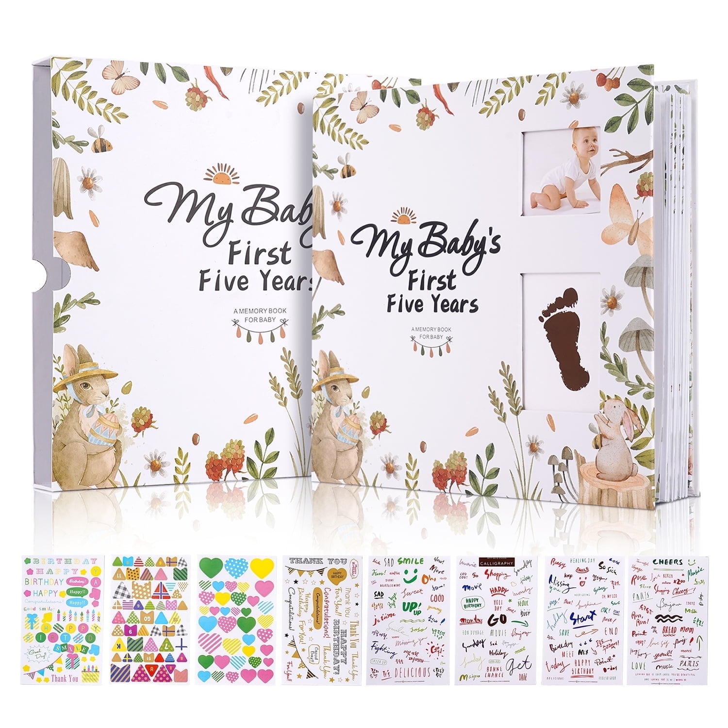 TJT Keepsake Baby Books for Newborn Baby Memory, First 5 Years Baby ...