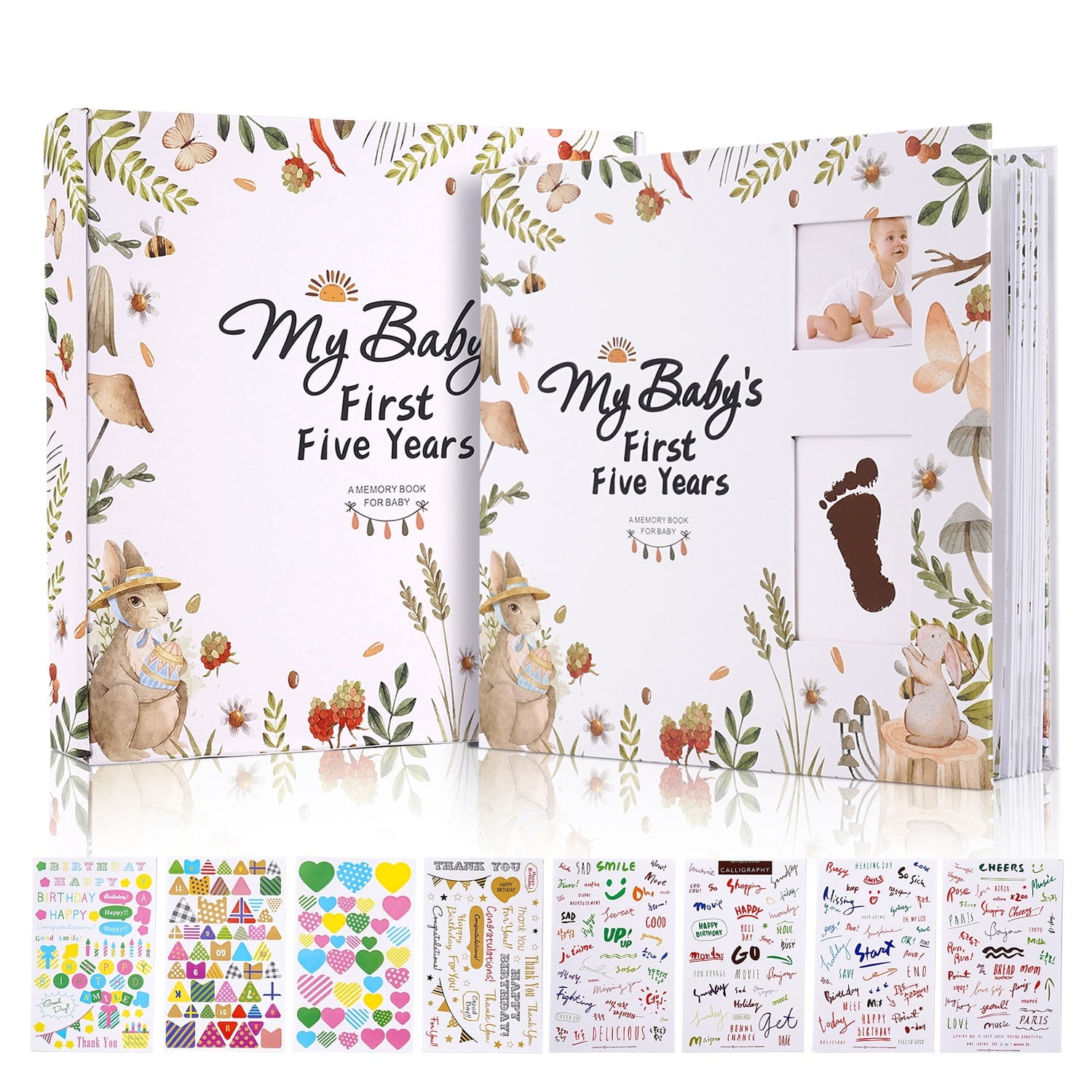 TJT Keepsake Baby Books for Newborn Baby Memory, First 5 Years Baby ...