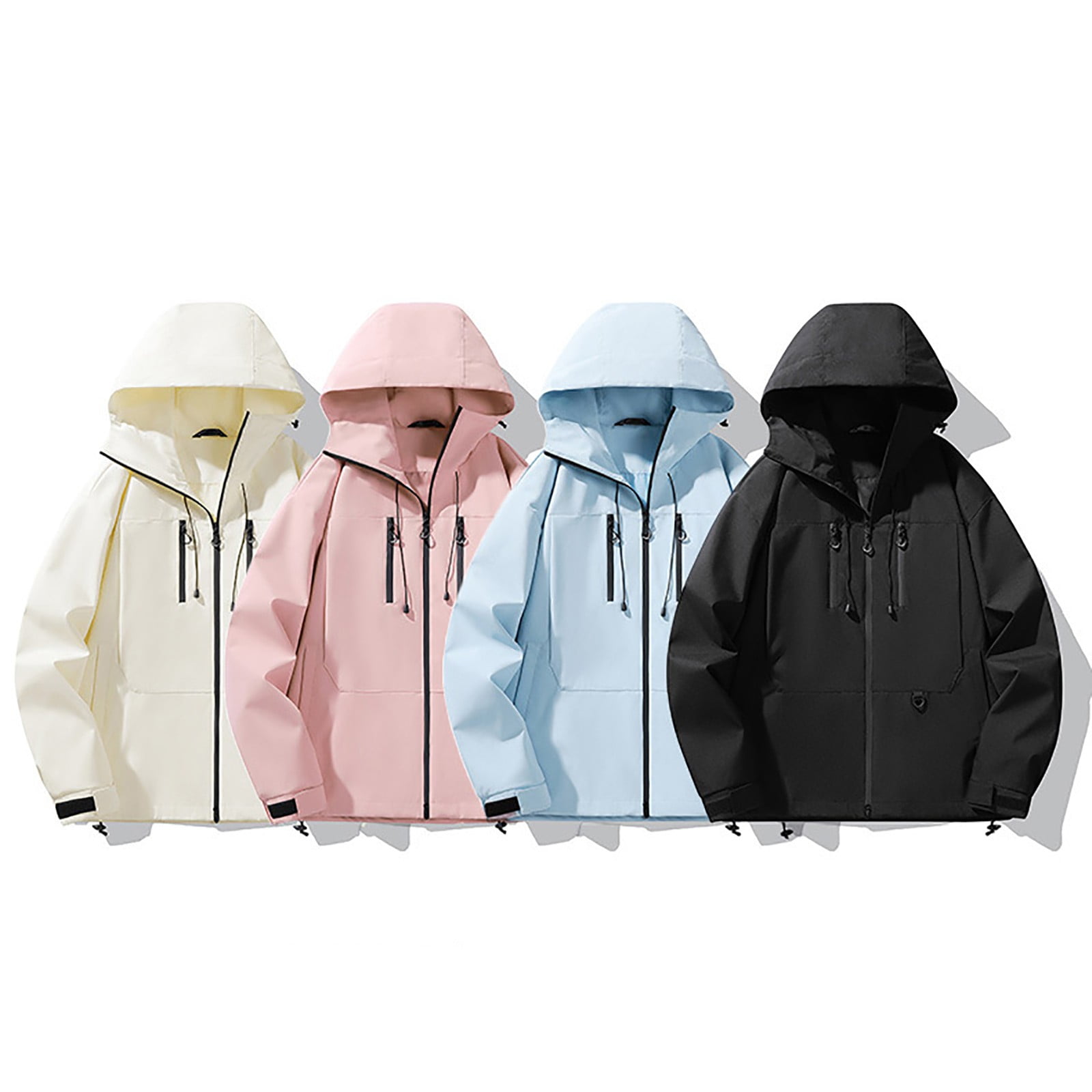 TJUJUSO Coats Snow Jackets Water Resistance With Hood Warm Fleece Work ...