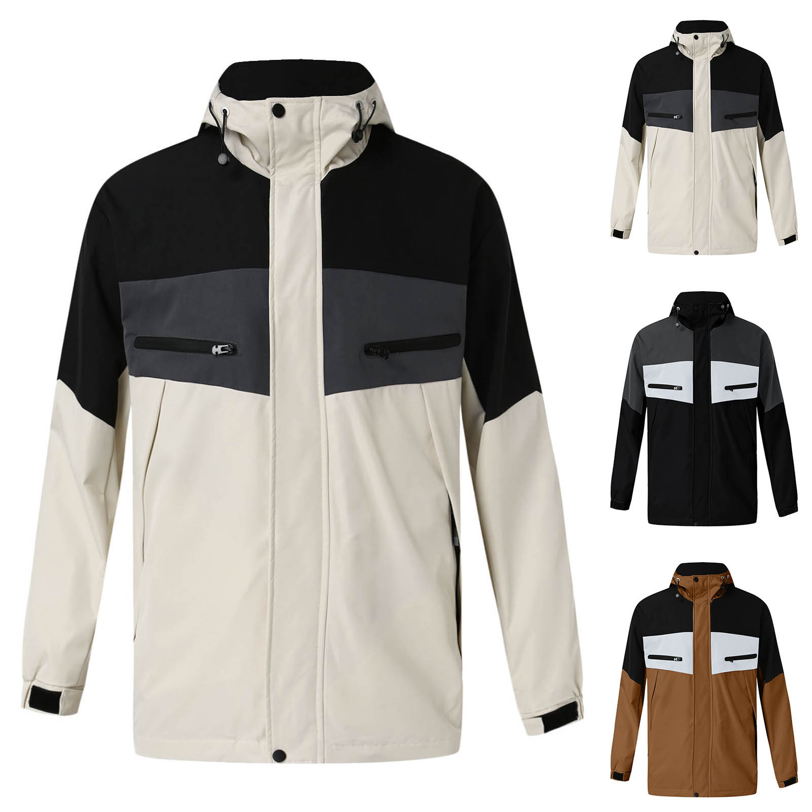 TJUJUSO Men's Jacket Snowboarding Windbreaker Warm Winter Hooded ...