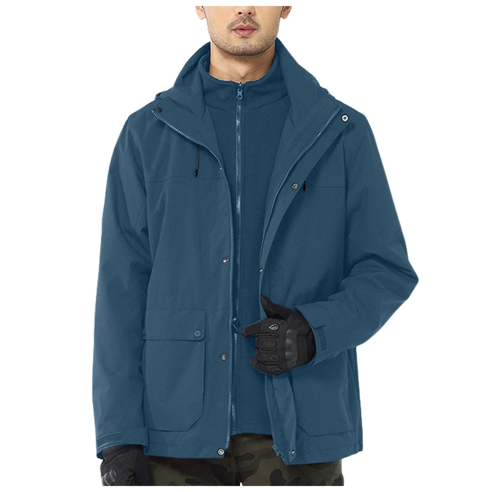 TJUJUSO Men's Jacket Water Resistance Hooded Winter Coats for Men ...