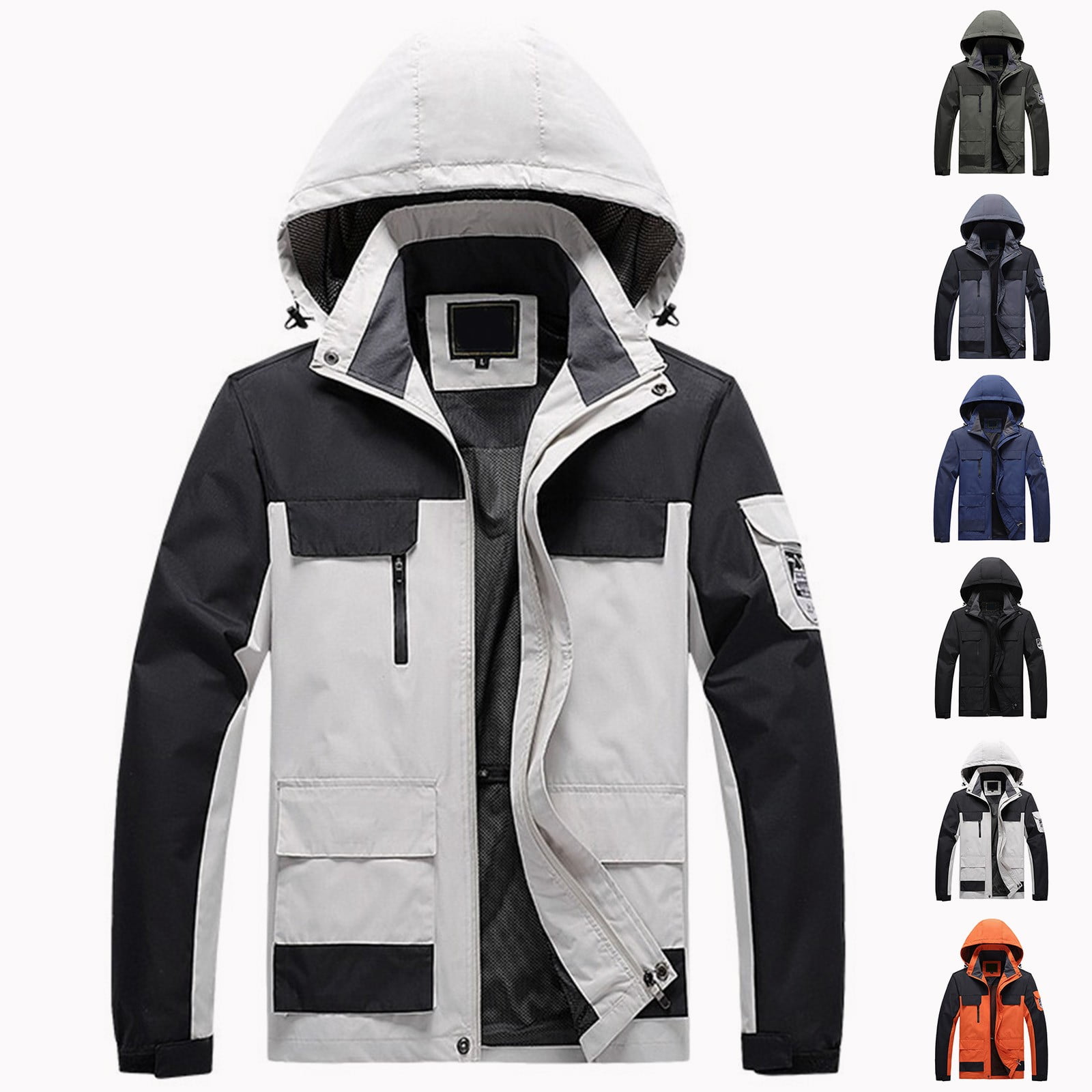 TJUJUSO Men's Skiing Jacket Water-Proof Windproof Rain Jackets With ...