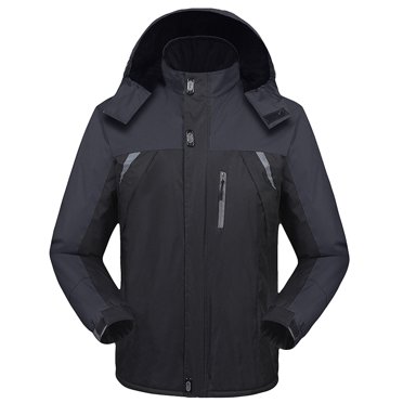 Men's Plus Size Waterproof Ski Jacket Big&Tall Warm Winter Hooded Coat ...