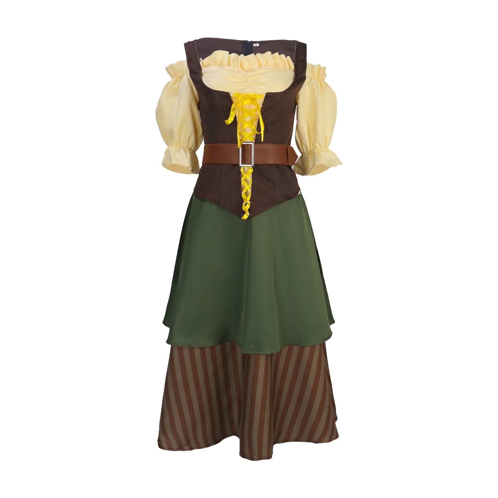TJUJUSO Traditional Oktoberfest Dirndl Dress for Women Bavarian ...