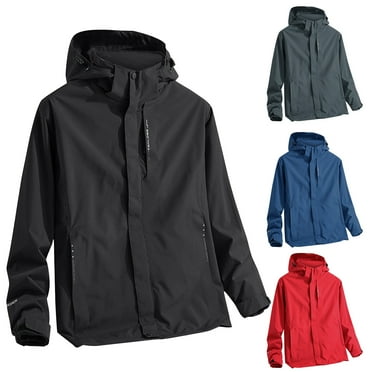 Men's Waterproof Softshell Jacket with Detachable Hood Winter ...