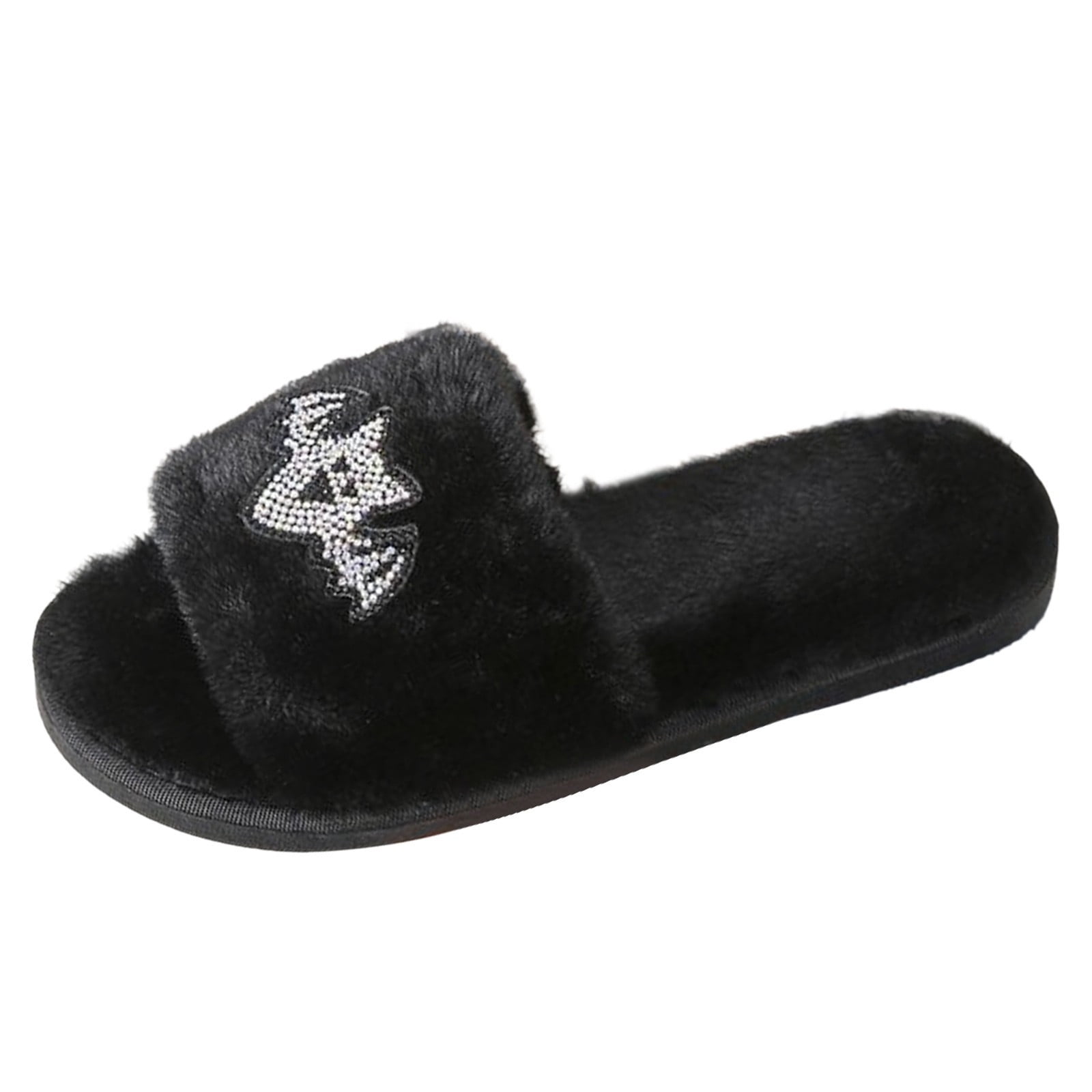 TJUJUSO Winter Slippers Sandals Plush Home Slippers Warm Slide Shoes ...