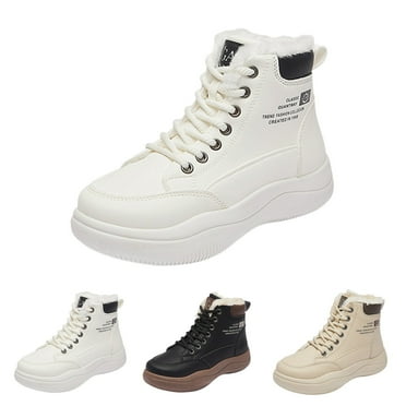 OKBOP Women's Chelsea Snow Boots-Warm Winter Lace-Up Dress Shoes, Black Retro Boots - Walmart.com