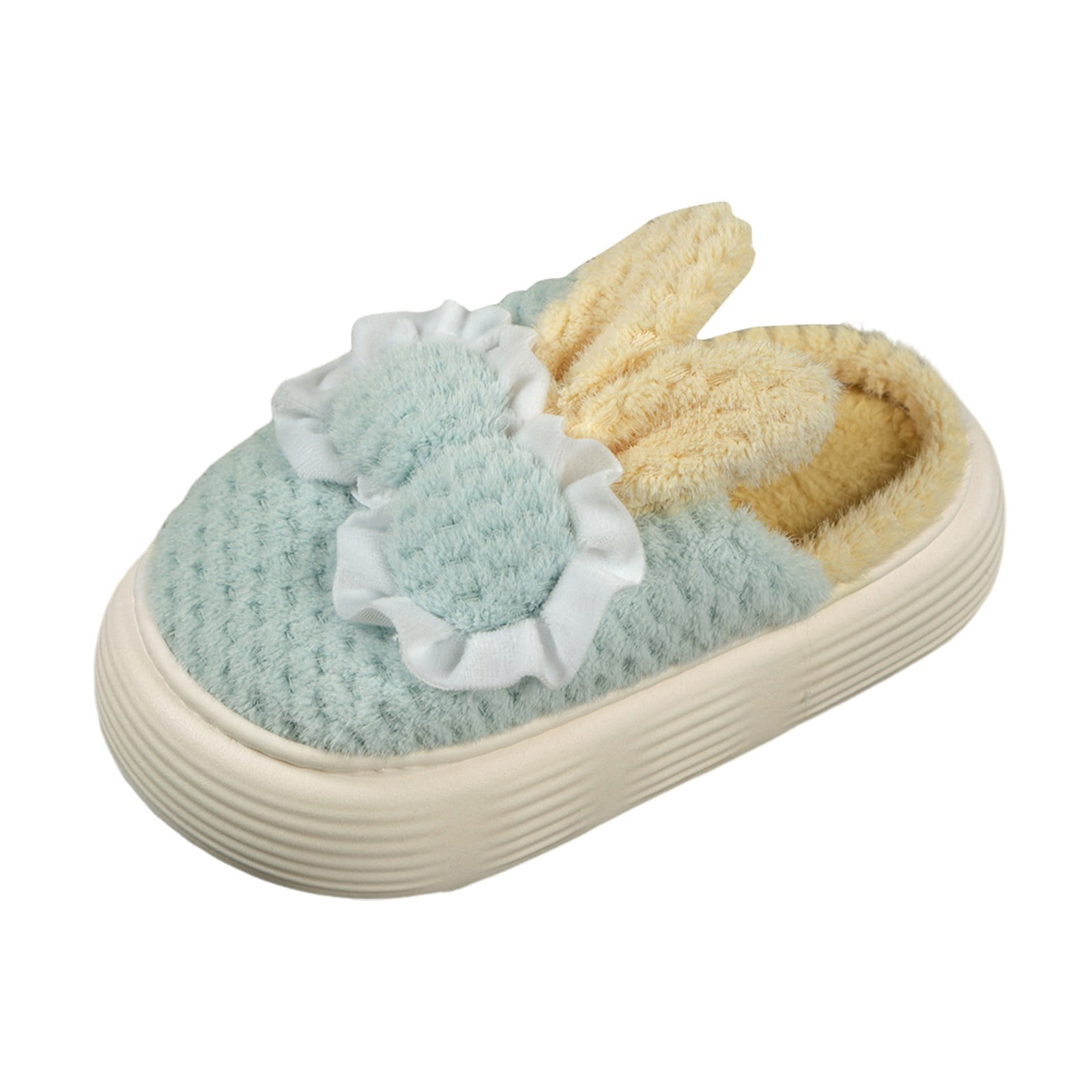 TJUJUSO Women's Knit Slippers Warm Soft Home ShoesWinter Plush Cotton ...