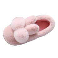 Litfun Women's Fuzzy Slippers Open Toe Cross Band Slippers Memory Foam House Slippers for Women ...