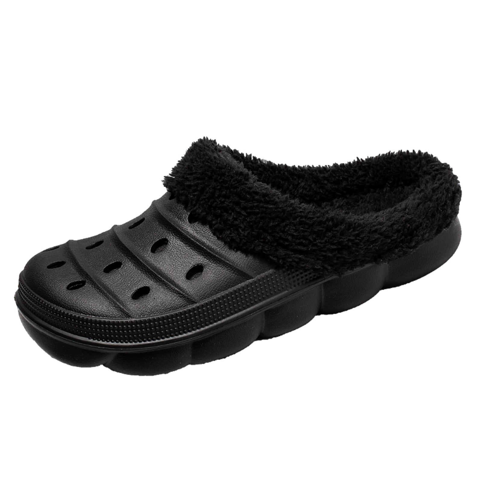TJUJUSO Womens Slip On Warm Winter Mules Suede Comfy Slippers Women And ...