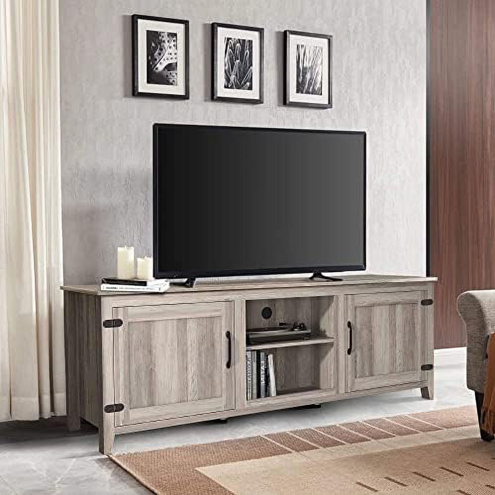 TJUNBOLIFE Grey TV Stand for 75+ Inch TV TV Media Center for 55 65 70 ...