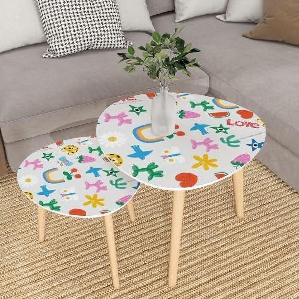 TJXFVNB Small Coffee Nesting Drawn Drawing Heart Love Symbol Triangle ...