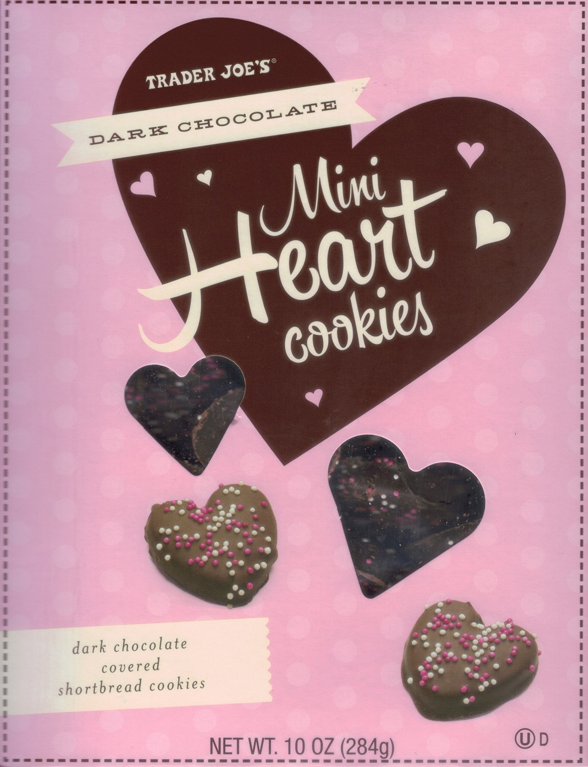 TJs Dark Chocolate Mini Heart Cookies 10 Oz, Valentines Day! - Walmart.com