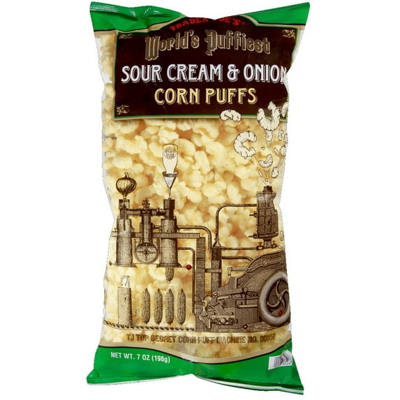 TJs World's Puffiest Sour Cream & Onion Corn Puffs 7 Oz - Pack of 5 ...