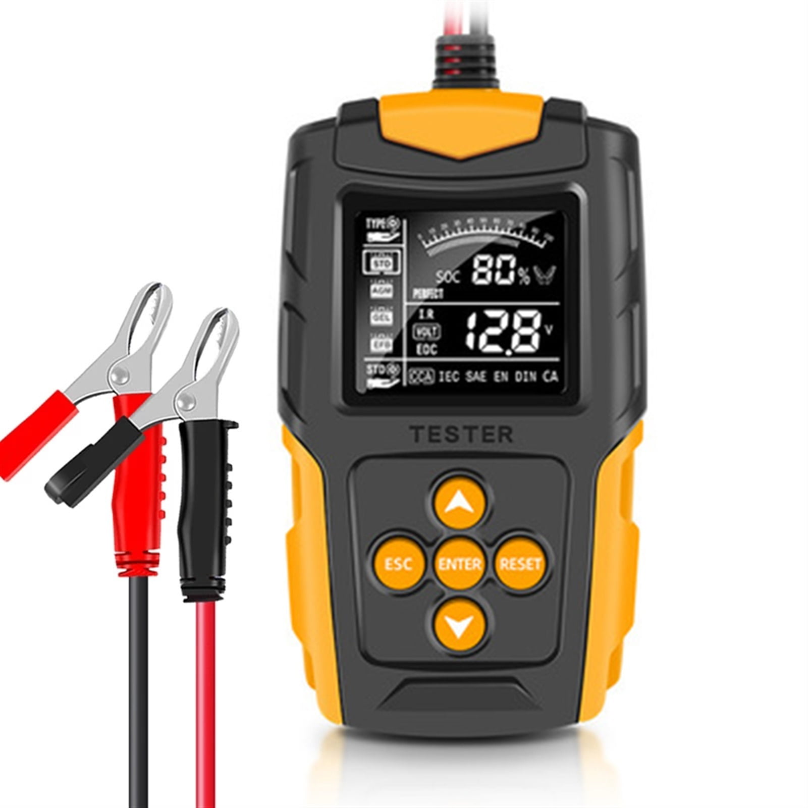 TK-100 Car Battery Tester 12V 24V Digital Vehicle Cranking Charging ...