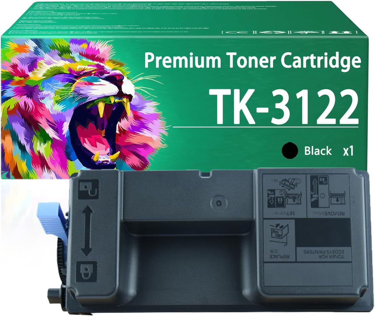 TK-3122 Toner Cartridge Compatible for Kyocera TK3122 TK-3122K Toner ...