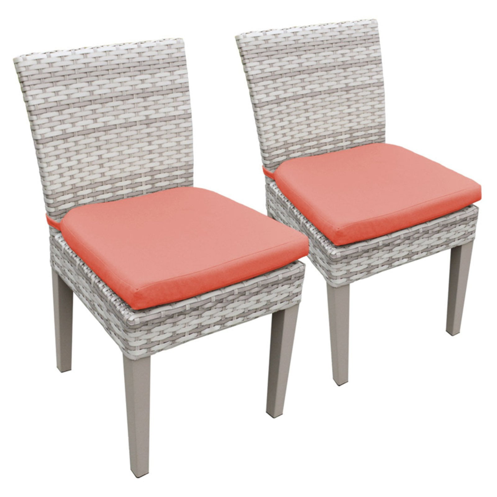 8 Fairmont Armless Dining Chairs-Color:Tangerine - Walmart.com