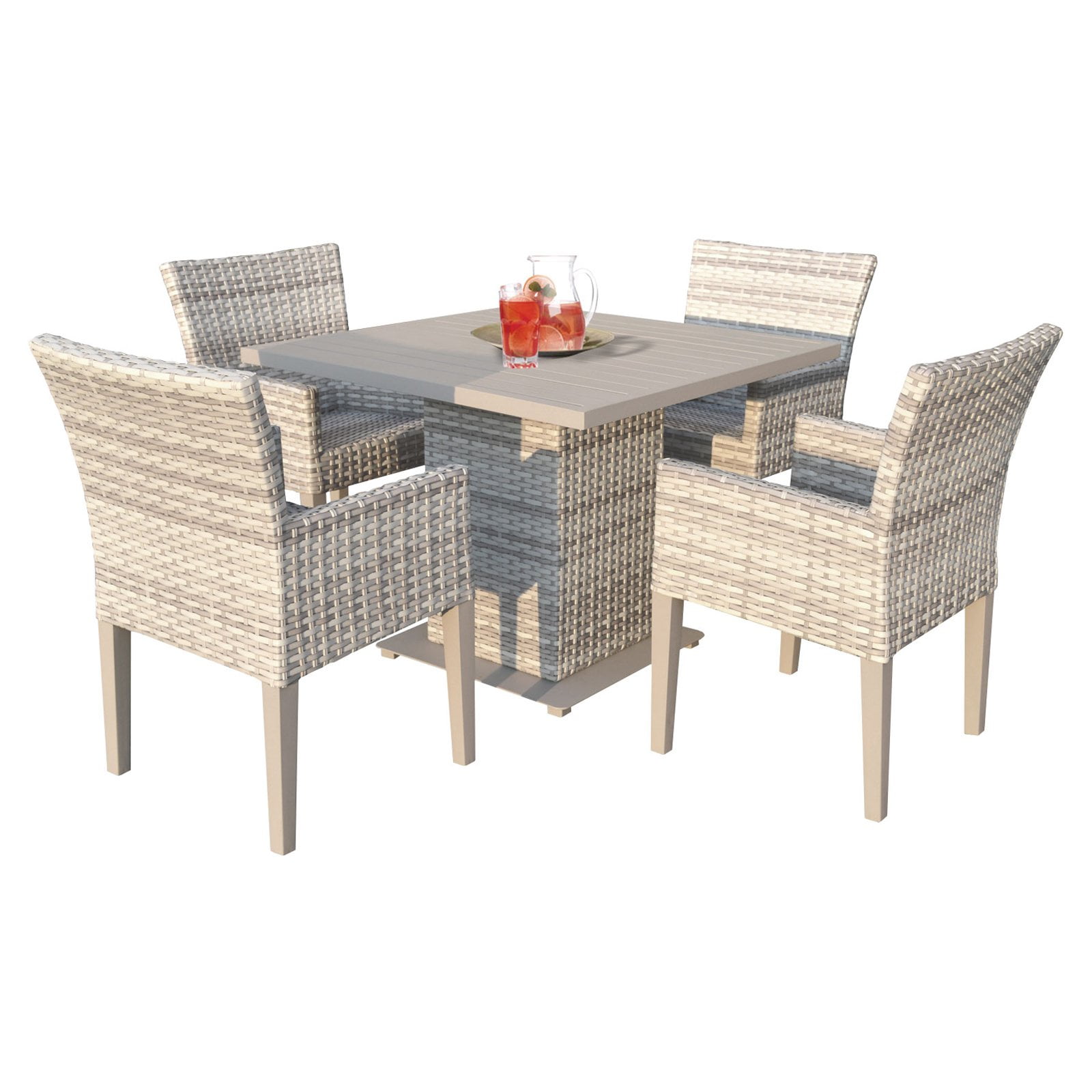 TK Classics Fairmont Square Dining Table with 4 Chairs - Walmart.com