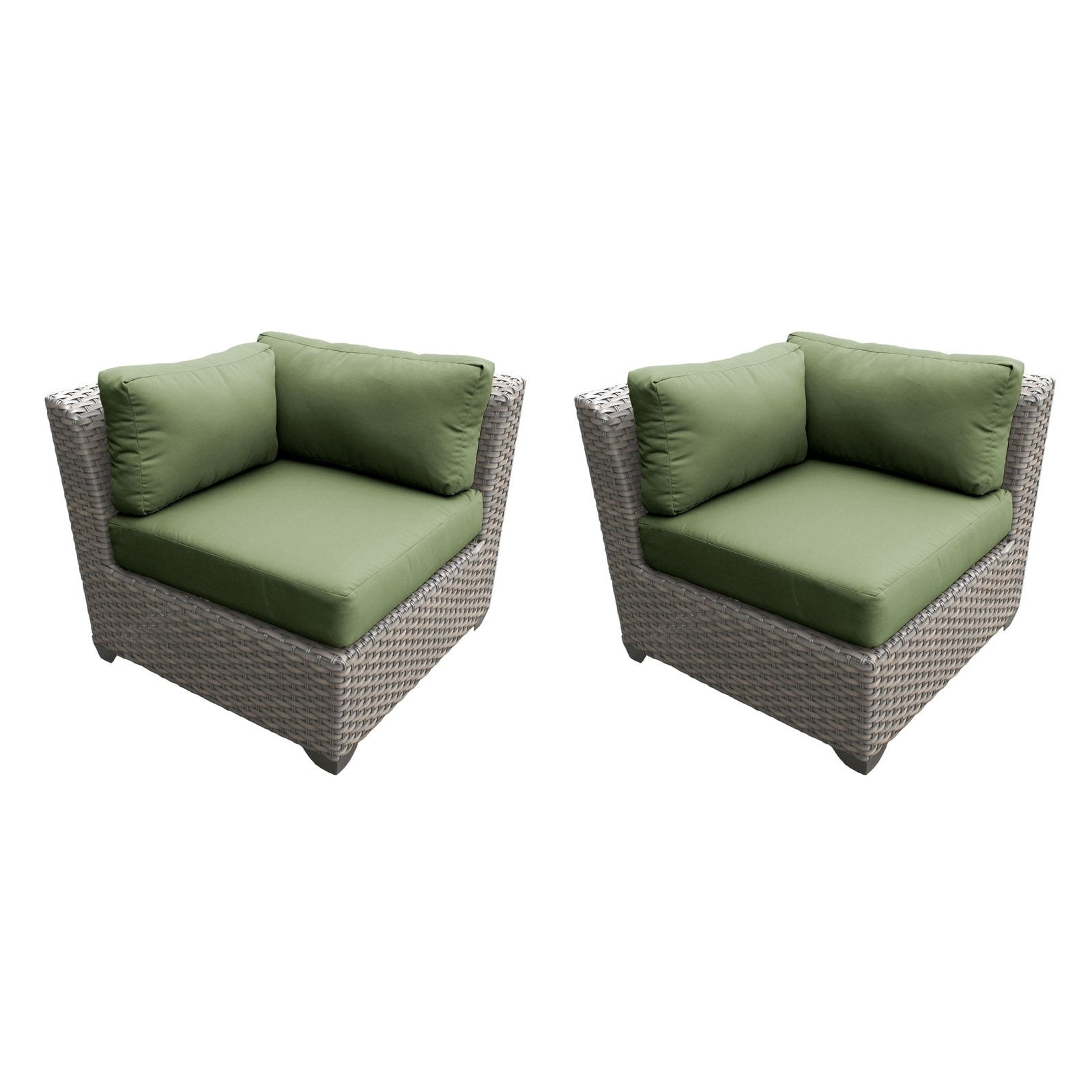 TK Classics Florence Outdoor Corner Chair with 2 Sets of Cushion Covers ...