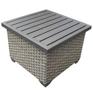 Outdoor Mosaic Patio Side Table Small Round Patio Accent Printed Glass ...