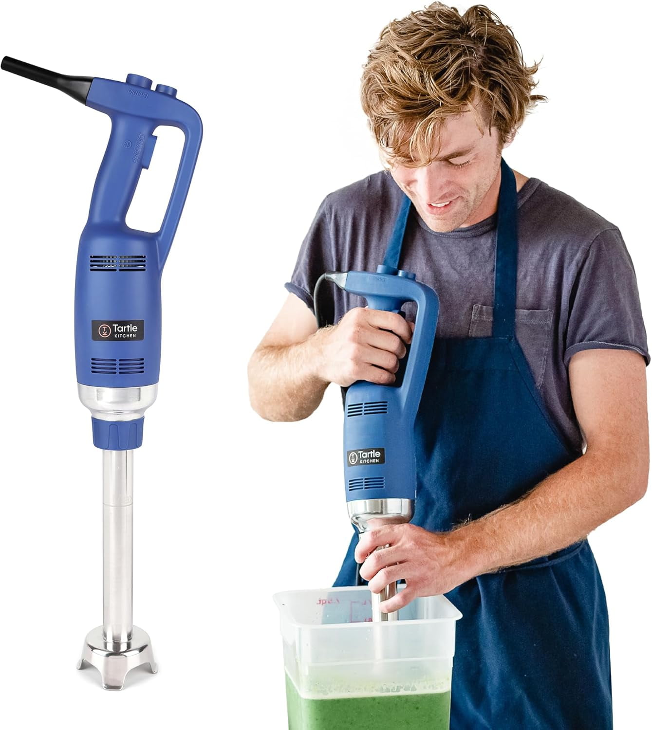 TK Commercial Immersion Blender, 500 Watt/.5 HP Variable Speed Motor, 16,000 RPM Heavy Duty with ...