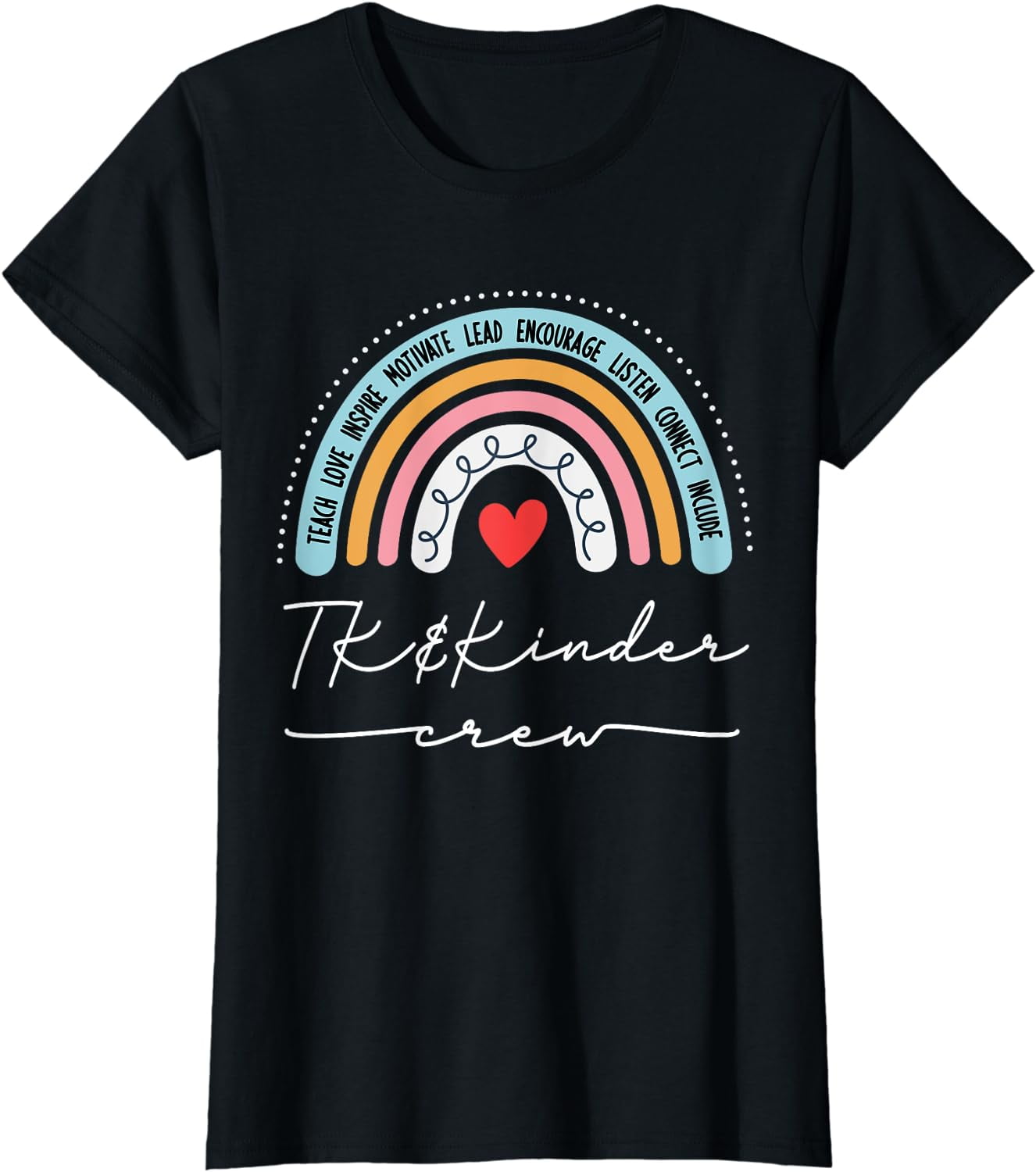 TK and Kinder Crew TK Teacher Transitional Kindergarten PreK T-Shirt ...